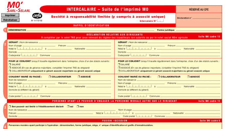 Formulaire Cerfa Mo Sas | M0 Sas Cerfa – LTAX