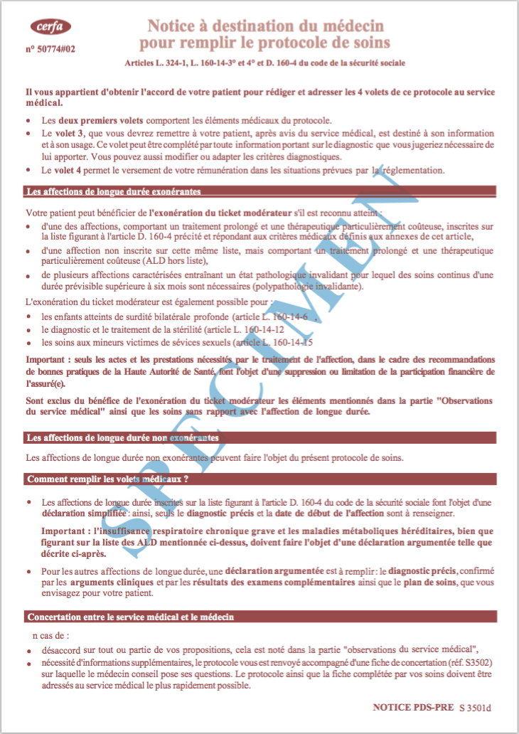 Volet 1 : LE FORMULAIRE DE DEMANDE