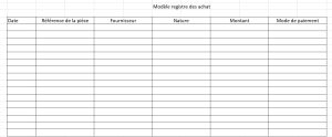 Modèle registre d’achat (Mise à jour 2022)